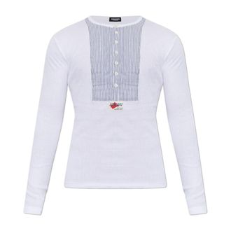 Dsquared2 V-Ausschnitt T-Shirt - - Tops - Herren - Wei&szlig; - M