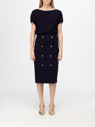 Elisabetta Franchi Mini-robe portefeuille en maille de viscose coupe slim