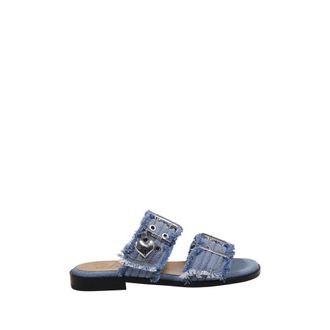 Ganni Denim Schnallen Sandale - - Shoes - Damen - Blau - 37 EU