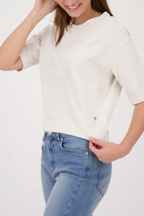 Monari Sweatshirt mit Glitzerrnieten