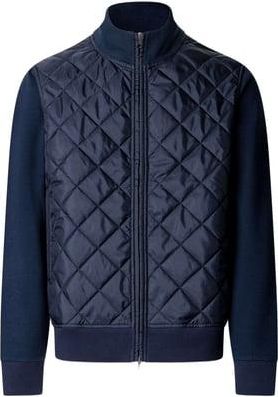 Fa&ccedil;onnable Sweat droit col montant matelass&eacute; en coton m&eacute;lang&eacute;