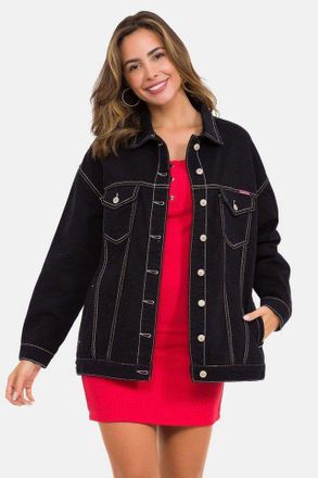Cipo & Baxx Jeansjacke Jeansjacke mit stylischen auff&auml;lligen Elementen, WJ211