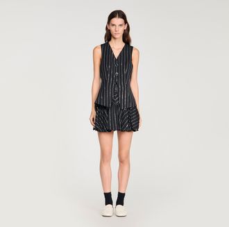 Sandro Veston &agrave; rayures sequins