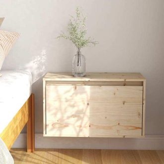 vidaXL Vidaxl - Armoire murale en bois de pin massif 60x30x35 cm - Charge maximale 60 kg - Meuble d&eacute;coratif pour salon ou chambre