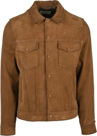 Officine G&eacute;n&eacute;rale Homme, Vestes, Brun, Taille: M Giubbotto in Suede