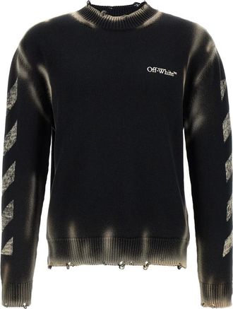 Off-white Homme, Pulls, Noir, Taille: L Diag Arr Corrosion Sweater
