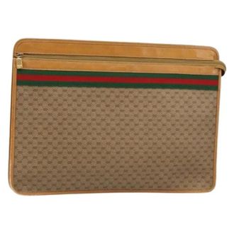 Gucci Pochette Vintage en Cuir Pre-owned - Femme - Pre-owned - Beige - Taille: ONE Size