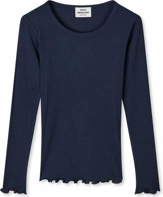Mads Norgaard Femme, Tops, Bleu, Taille: 44 FR Parisian Night Blouse Modèle Troja
