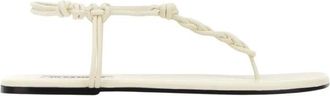 Jil Sander Femme, Chaussures, Blanc, Taille: 37 EU Sandale Plate
