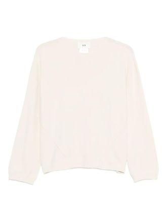 SOLOTRE Pullover mit rundem Ausschnitt - Wei&szlig;