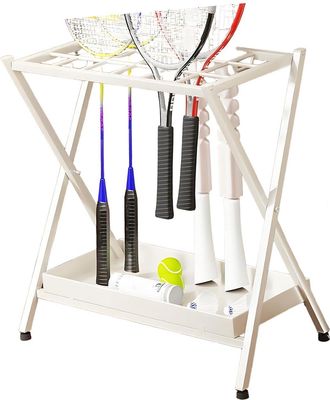 Generic Ausstellungsst&auml;nder Aus Eisen for Tennis- Und Badmintonschl&auml;ger, Auch for Springseile Tennisschl&auml;ger Geeignet(White)