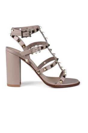 Valentino Garavani Sandalen - Powder Pink Rockstud Sandals - Gr. 39 (EU) - in Rosa - f&uuml;r Damen