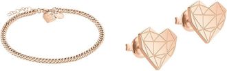 Liebeskind Fußkette LJ-0860-A-25 IP Roségold & Damen-Ohrstecker Edelstahl LJ-0309-E-11
