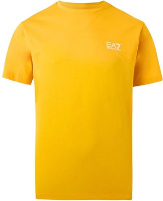 Emporio Armani Emporio Armani Ea7, Homme, Tops, Jaune, Taille: XL Logo-print Short Sleeve T-Shirt