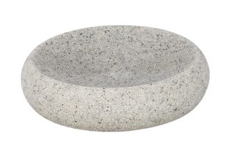 WENKO Seifenablage Goa Hellgrau - Seifenschale, Polyresin, 12.8 x 3.1 x 12.8 cm, Hellgrau