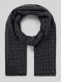 HUGO BOSS Schal mit Logo-Jacquardstruktur