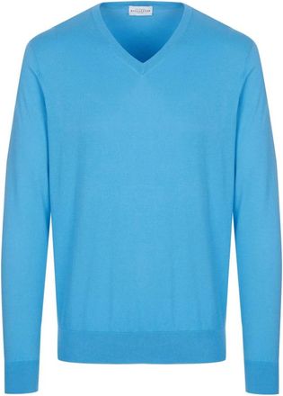 Ballantyne Strickpullover mit V-Ausschnitt - - Knitwear - Herren - Blau - L