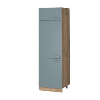 Vicco Armoire pour frigo R-Line, Bleu-Gris/Chêne de Force doré, 60 cm