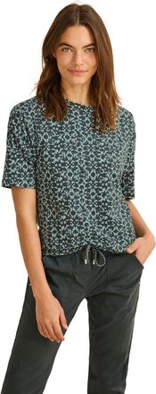 Cecil Damen B322928 T-Shirt mit Knopfdetail, cool salvia Green, XXL