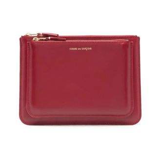 Comme Des Gar&ccedil;ons Stilvolles Leder Portemonnaie - - Accessories - Herren - Rot - ONE SIZE