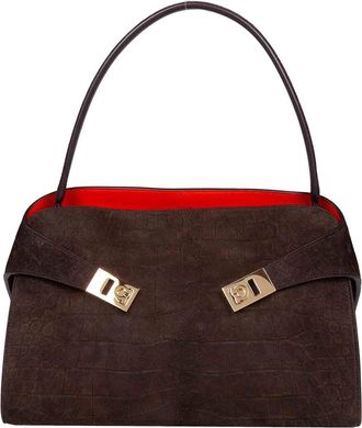 Ferragamo Sac Port&eacute; &Eacute;paule - Marron Fonc&eacute;