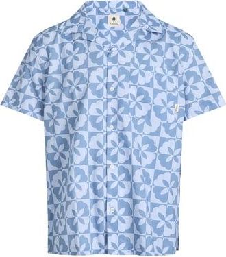 Faguo Chemise droite &agrave; manches courtes imprim&eacute;e