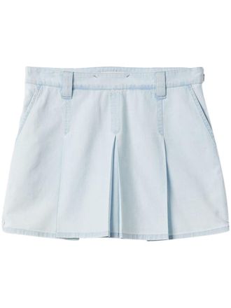 Miu Miu Tief sitzender Chambray-Rock - Blau