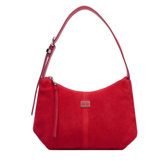Tommy Jeans Handtasche Tommy Jeans Tjw Slouchy Suede Shoulder Bag AW0AW18859 Rot