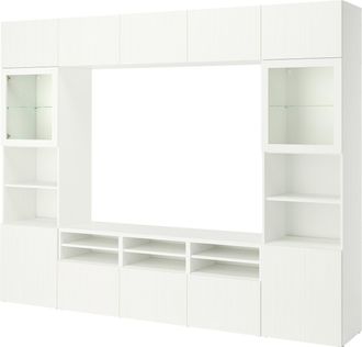 IKEA BEST&Aring; TV-Komb. mit Vitrinent&uuml;ren