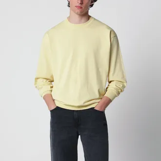 Auralee Gelber Baumwollpullover