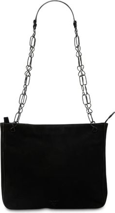 Prada Hobo Bags - Suede Chain Shoulder Bag - Gr. unisize - in Schwarz - f&uuml;r Damen