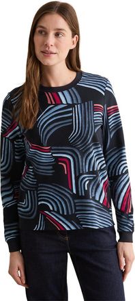 Cecil Damen B322770 Bedrucktes Shirt, Universal Blue, L EU