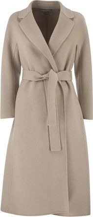 Max Mara Knielanger Mantel - Wei&szlig;