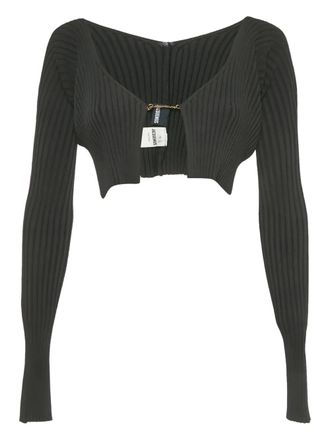 Jacquemus Klassischer Cropped-Cardigan - Schwarz