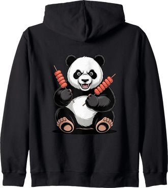 Shinkai Panda mit Yakitori Spießen Japan Streetwear Kapuzenjacke
