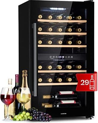 Klarstein Klarstein Cave a Vin, R&eacute;frig&eacute;rateur &agrave; Vin sur Pieds avec Porte en Verre, Cave &agrave; Vin de Vieillissement, Prosecco, Bi&egrave;re, Ecran Tactile, R&eacute;frig&eacute;rateur B