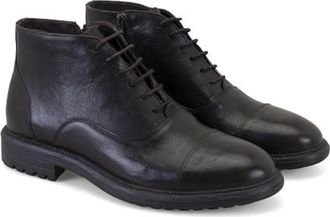 Desa Bottines en Cuir &agrave; Lacets pour Homme Talon de 3,5 cm, faciles &agrave; Enfiler, Respirantes | Brun - 42