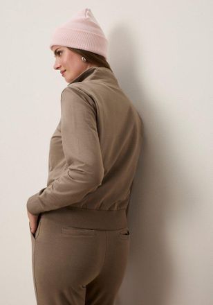 Tamaris Sweatshirt mit Stehkragen und Rei&szlig;verschluss aus elastischer Baumwollqualit&auml;t