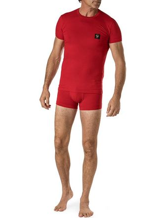 Emporio Armani Herren T-Shirt + Trunk rot Baumwolle unifarben