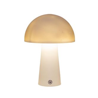 Coen Bakker LED Tischlampe Pilzform dimmbar IP44 USB 3 Lichtfarben Touch-Dimmer Innen & Au&szlig;en Camping Balkon Terrasse Schlafzimmer, Farbe:Wei&szlig;