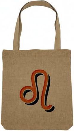 Fabulous Sac Shopping Tote Bag Aspect Lin - Lion Signe astrologie Zodiaque Astres M&eacute;taphore Symbole Figure Allegorie - Sac de Courses Toile Epaisse 360g Beige 