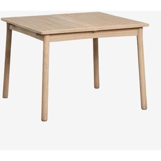 Sklum Ausziehbarer Esstisch 100-160x100 cm aus Akazienholz Karvia Helles Akazienbraun