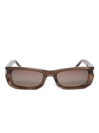 Manière De Voir lunettes de soleil Milan à monture incurvée - Marron