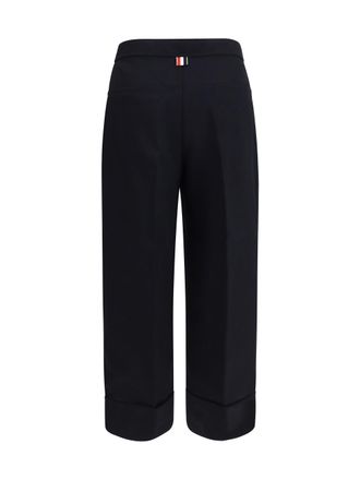 Thom Browne Open-Weave Hopsack Wool Trousers - Navy