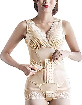 Generic Haut galbant pour femme 2024 avec fermeture &agrave; boucle triangulaire, beige, M