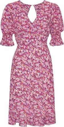 Americandreams Americandreams, Femme, Robes, Multicolore, Taille: 36 FR Robe Courte Dos Ouvert Fleur Lilas