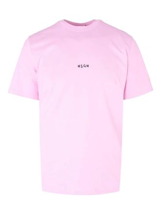 Msgm T-Shirt mit Logo - Rosa