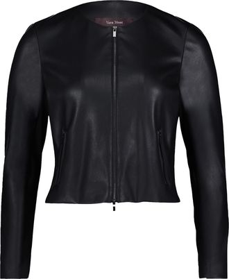 Vera Mont Damen Blazer-Jacke mit Rei&szlig;verschluss 46, Schwarz