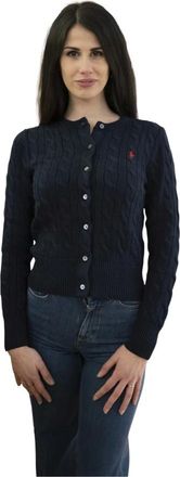 Ralph Lauren Femme, Pulls, Bleu, Taille: 40 FR Cable-knit Cardigan