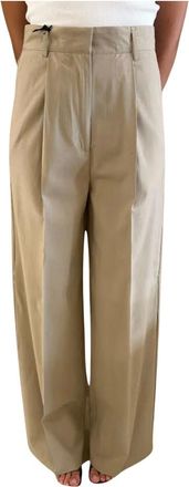 Mars&eacute;m Marsem, Femme, Pantalons, Beige, Taille: 40 FR Wide Palazzo Pantalons